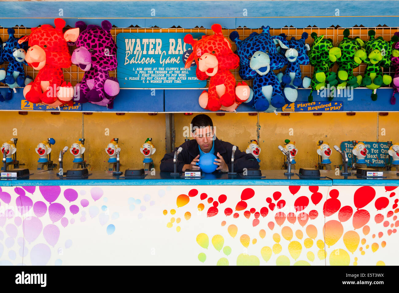 Worker at Amusement Park, Santa Cruz, California, United States of ...