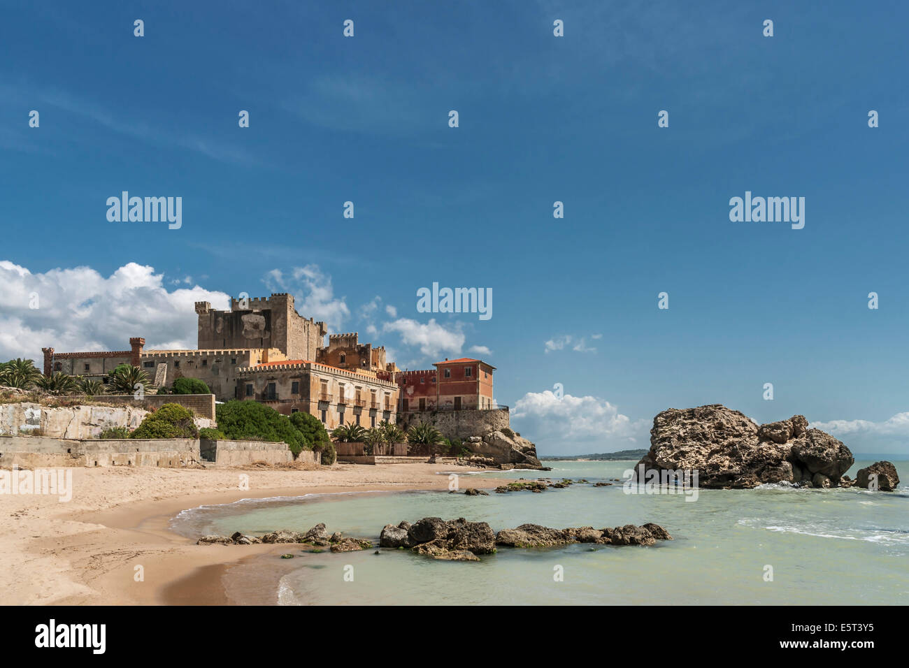 The Castello di Falconara is located east of the town Licata, Butera ...