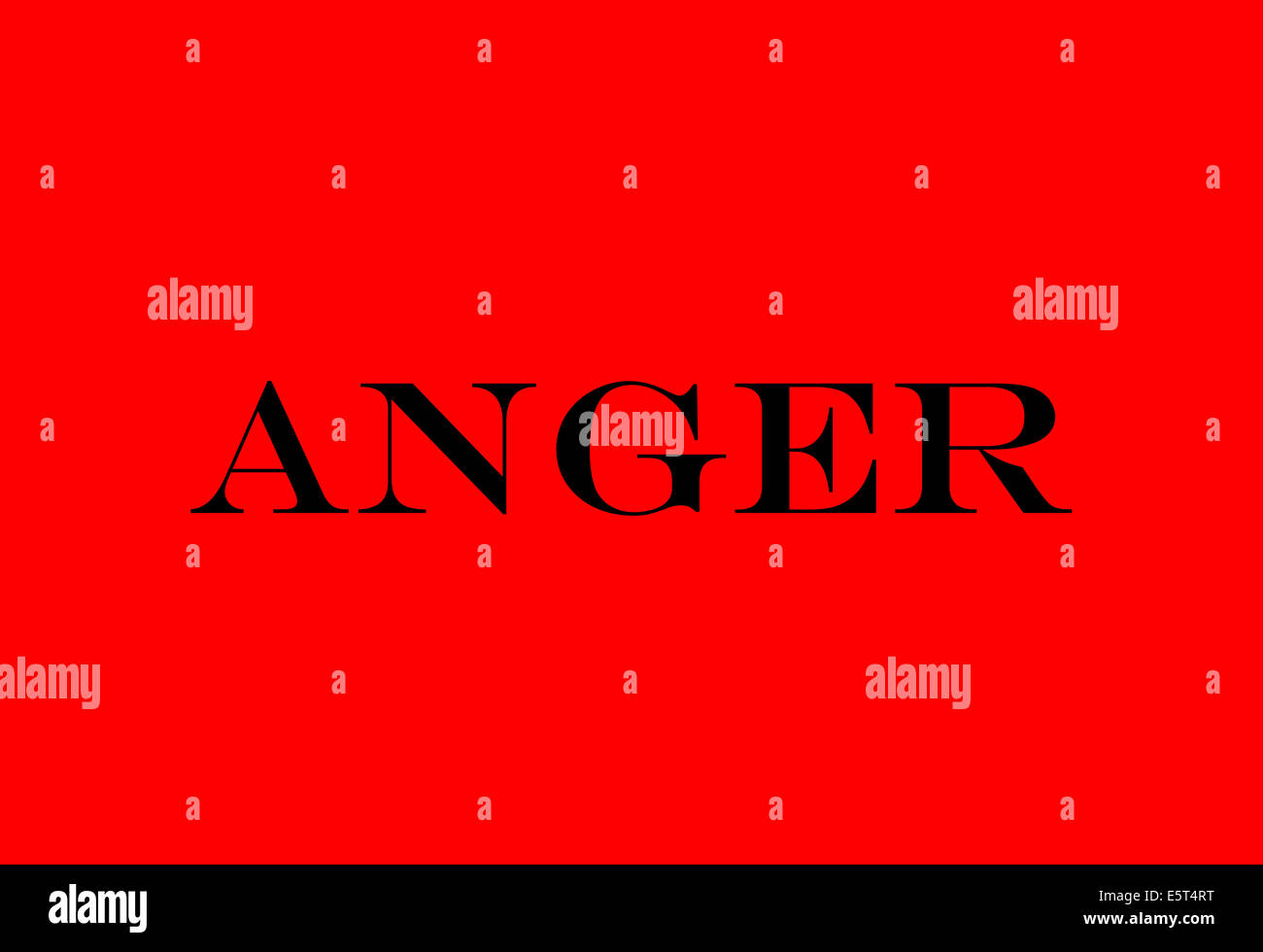 a sign in red describing anger Stock Photo - Alamy