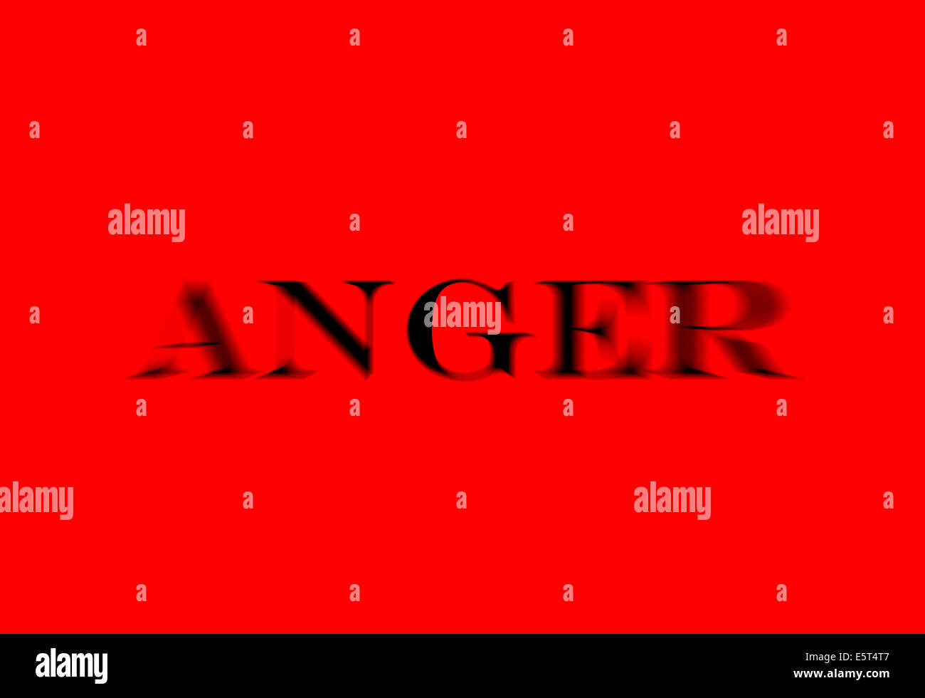 a sign in red describing anger Stock Photo - Alamy