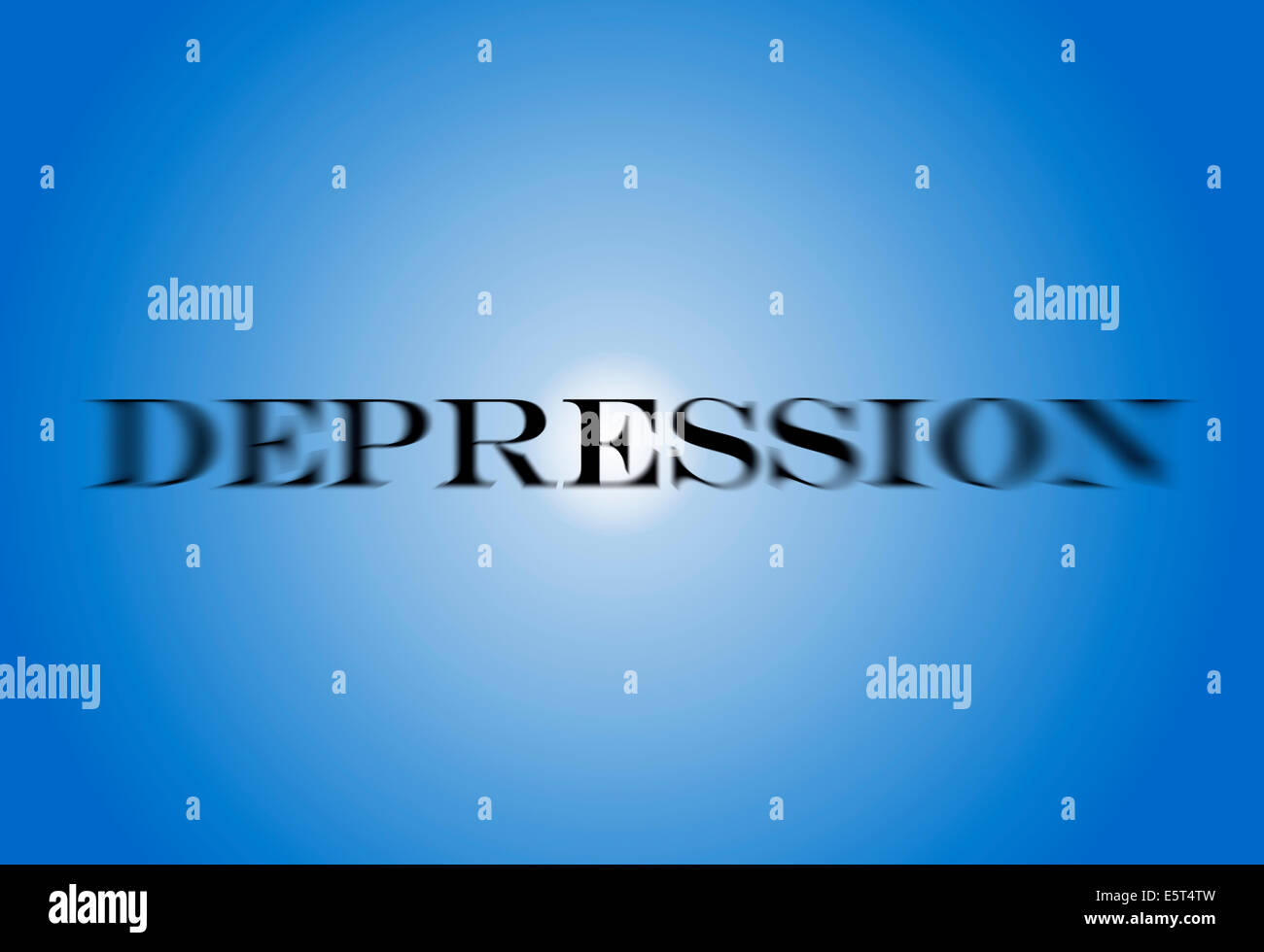 A blue sign saying depression Stock Photo - Alamy