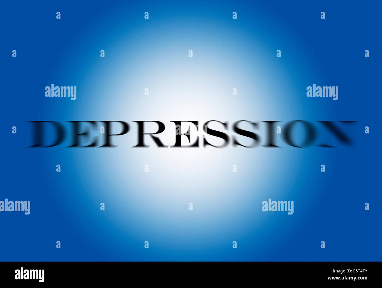 A blue sign saying depression Stock Photo - Alamy