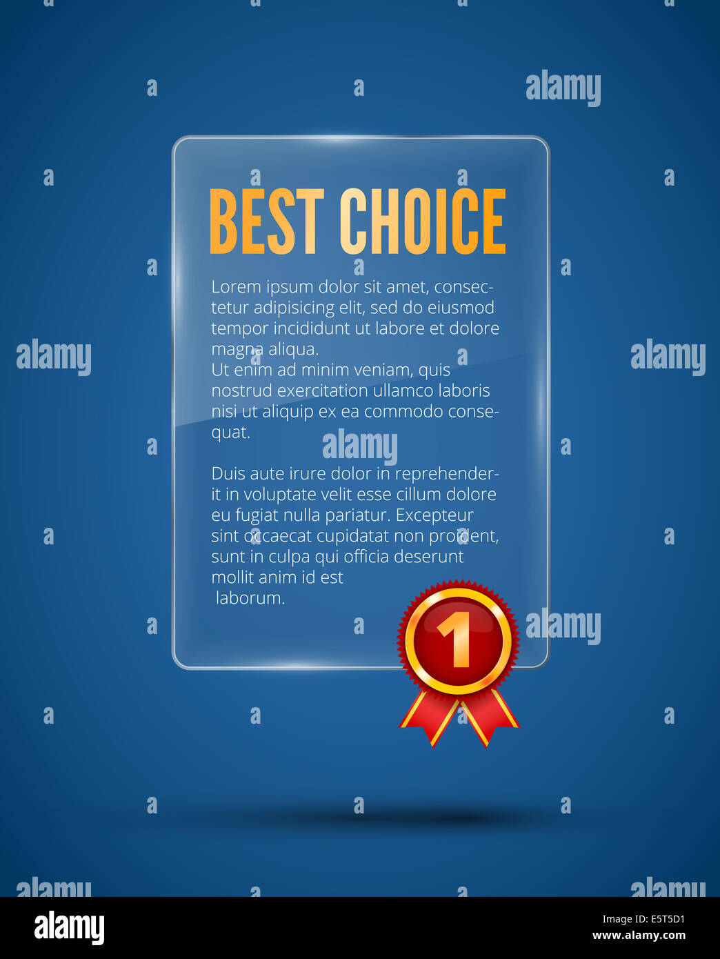 Blue Glass panel banner Stock Photo - Alamy