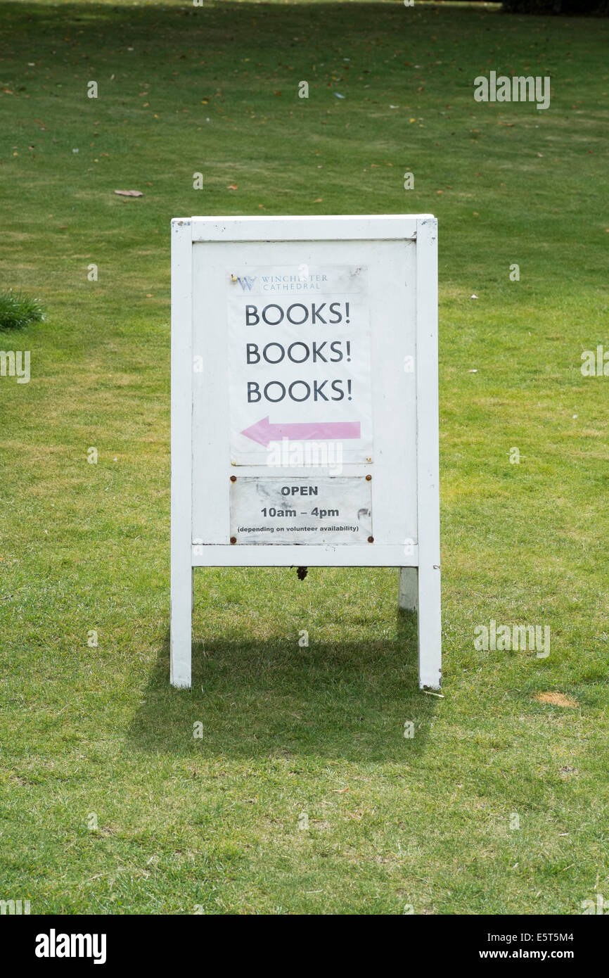 Poster sign advertising books for sale Stock Photo - Alamy