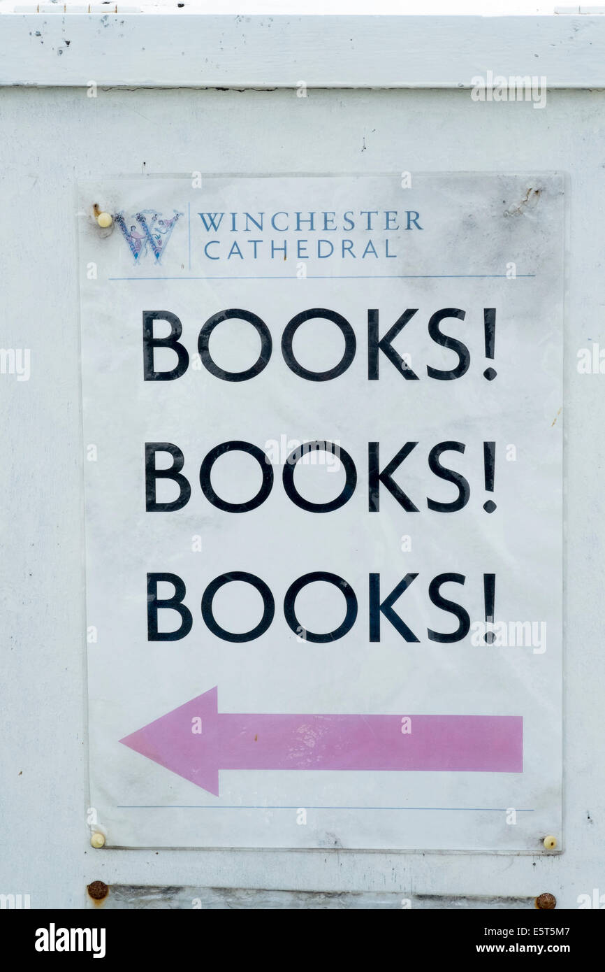 Poster sign advertising books for sale Stock Photo - Alamy