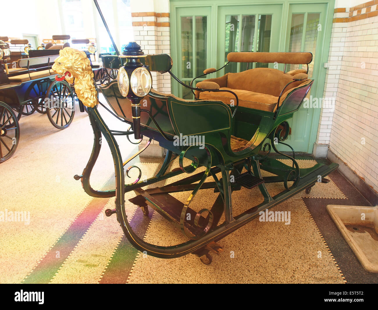 A traditional Dutch royal sled (koninklijke arreslee), designed for ...