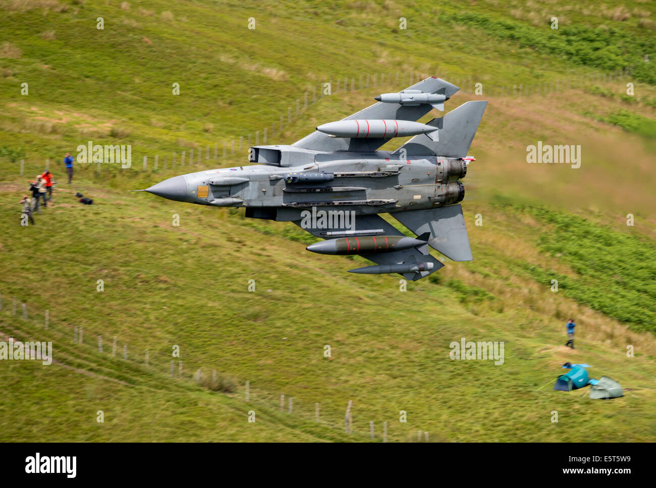 RAF Panavia Tornado GR4 flying low level fling area seven (LFA 7) Mach Loop Stock Photo - Alamy