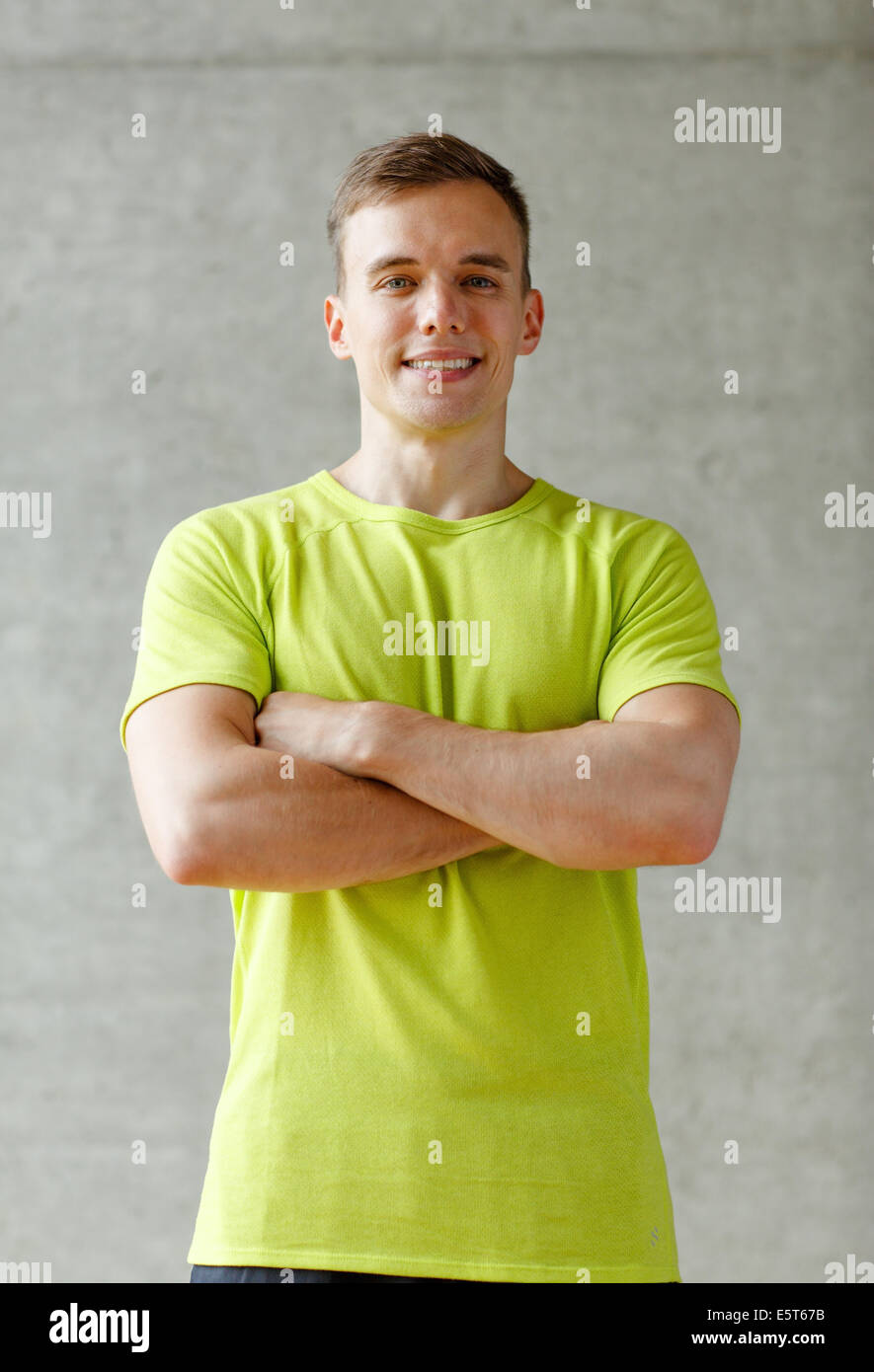 smiling man in gym Stock Photo - Alamy