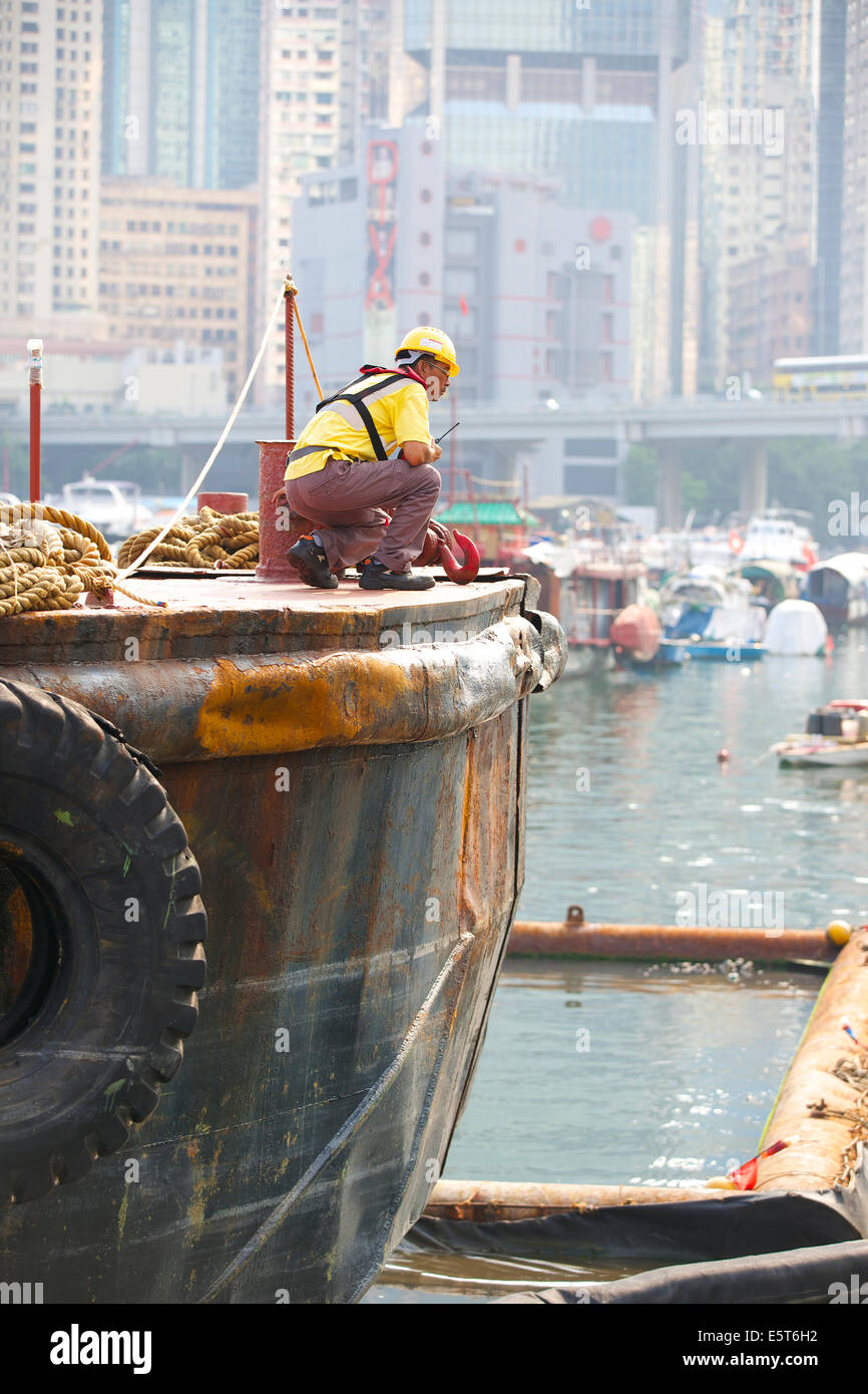 Dredging the Harbour. Engineer Supervising the Dredging Of The Causeway ...
