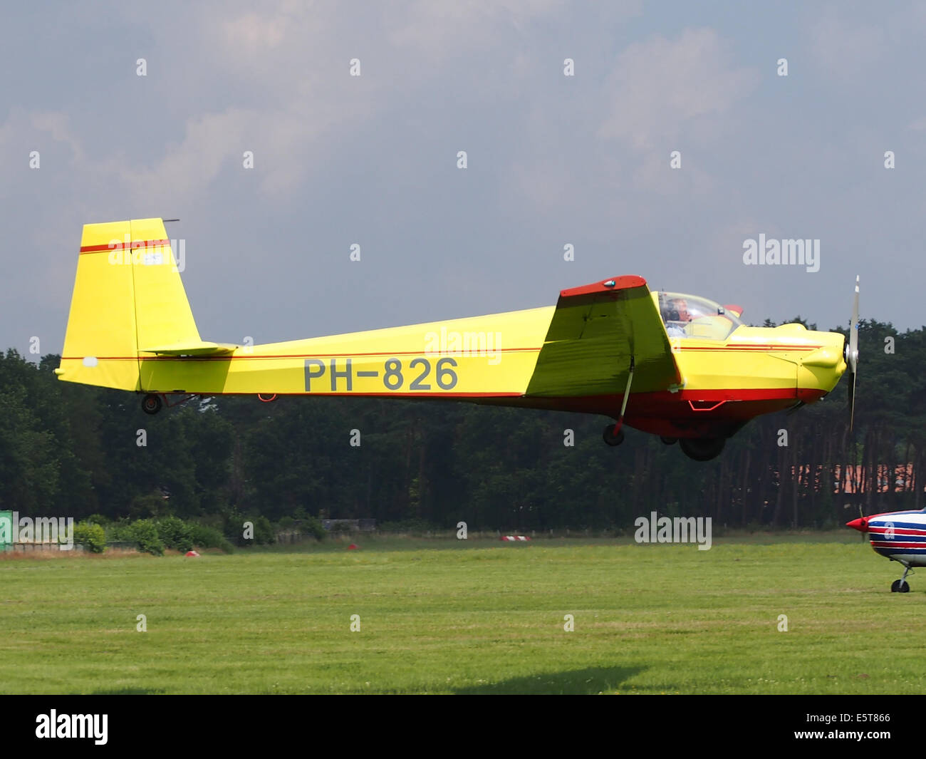 The Scheibe SF 25 B (PH-826) is a motor glider captured in flight at ...