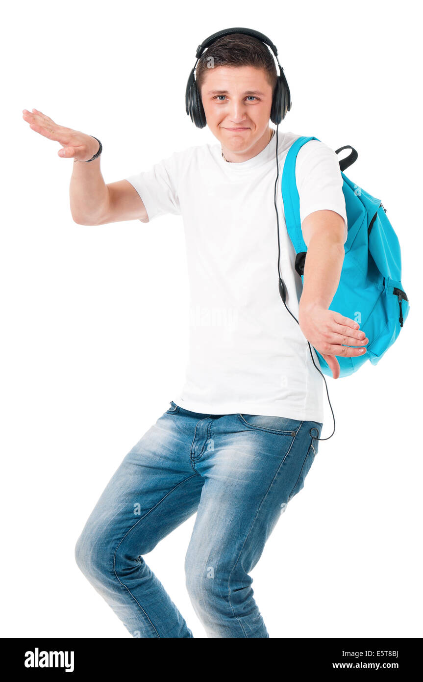 Listen music pose hi-res stock photography and images - Alamy