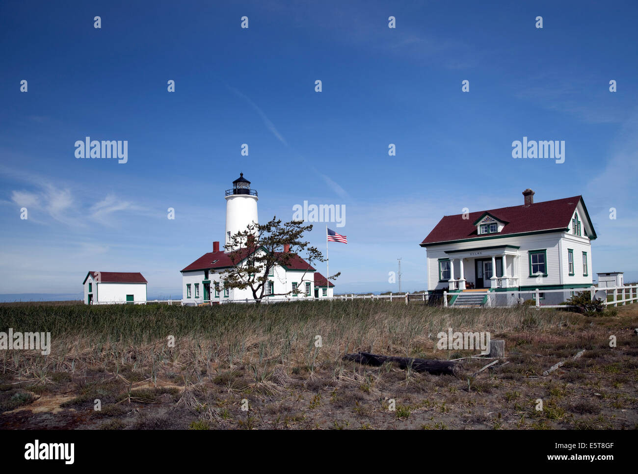 New Dungeness Lighthouse Washington High Resolution Stock Photography ...