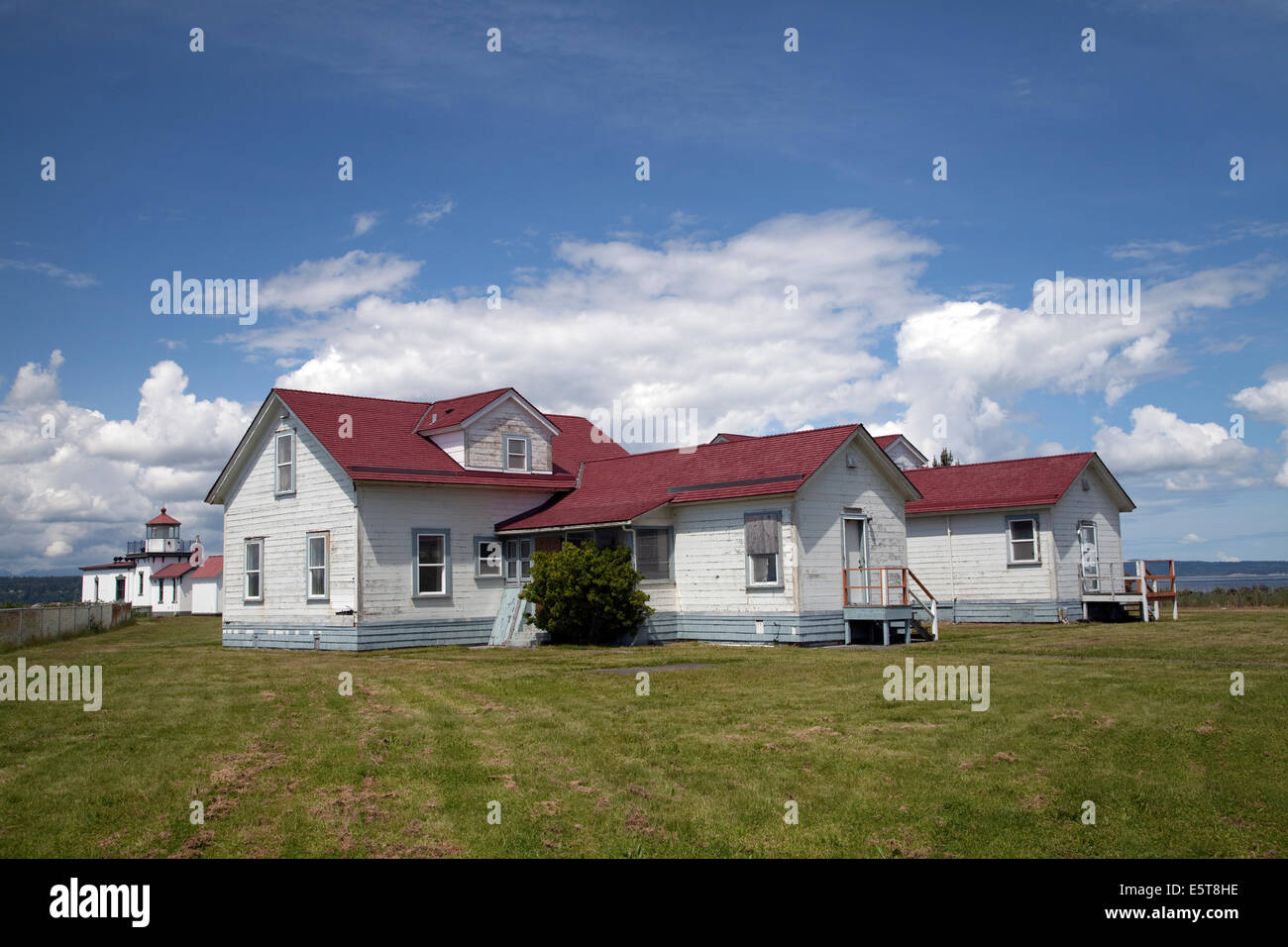 West Point Lighthouse in Seattle's Discovery Park, Washington, USA ...