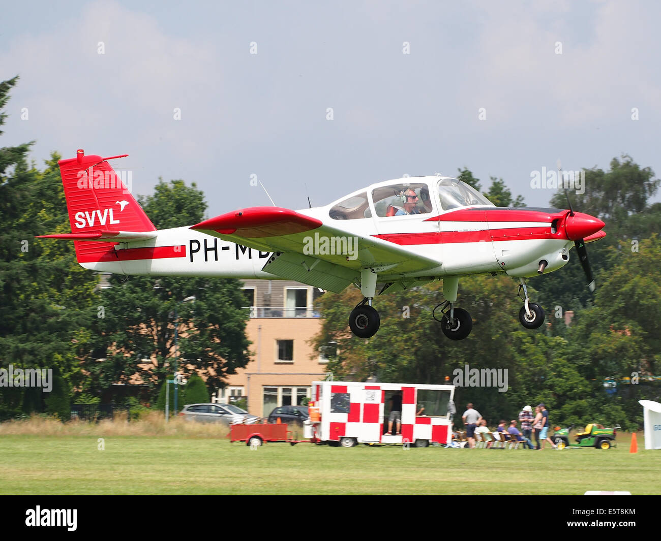 The PH-MBW Fuji FA-200-160 is a light aircraft seen at Hilversum ...