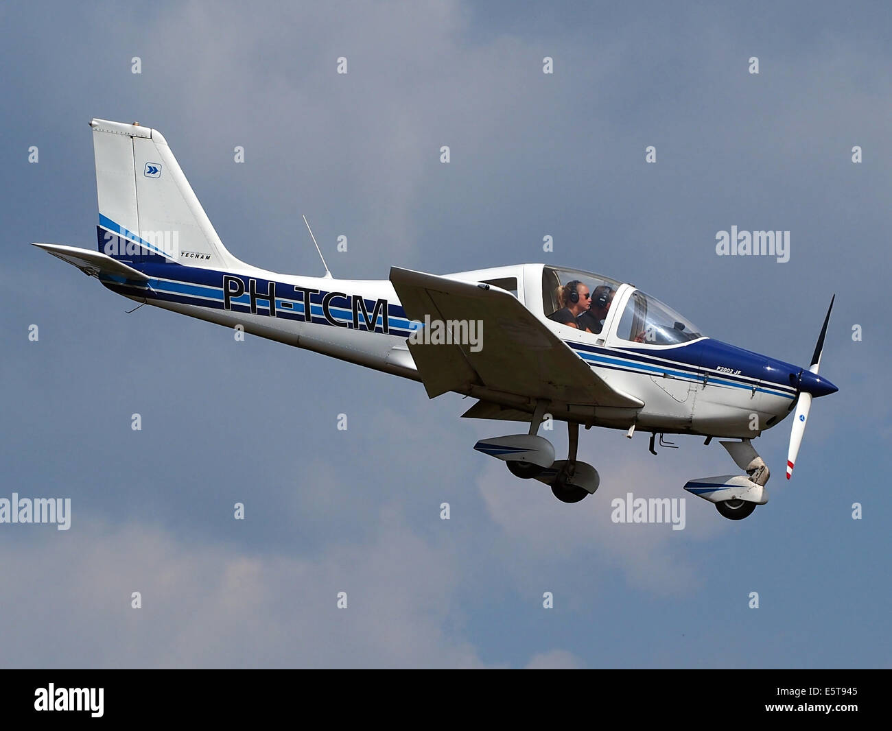 The PH-TCM Tecnam P2002 Sierra, a two-seat light aircraft, is shown ...