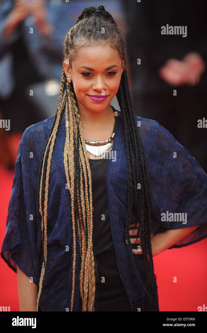 London, UK, UK. 5th Aug, 2014. Melissa Steel attends the UK premiere of ...