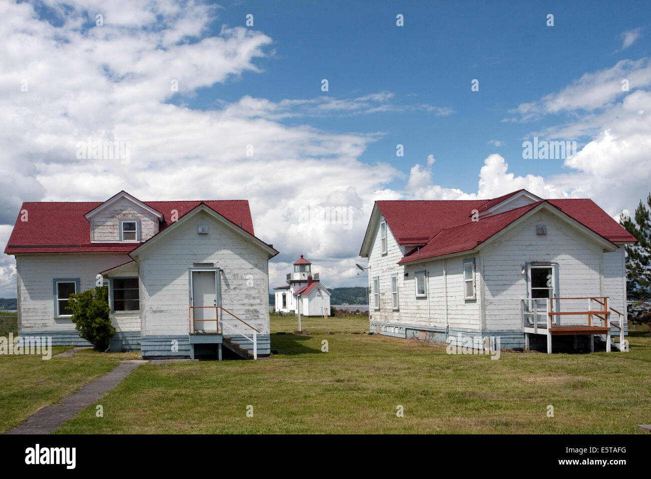West Point Lighthouse in Seattle's Discovery Park, Washington, USA ...