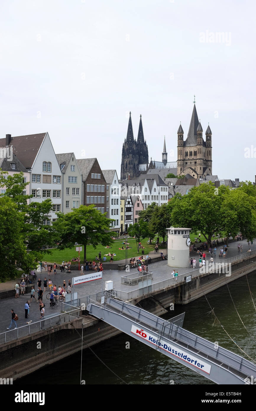 Cologne people river hi-res stock photography and images - Alamy