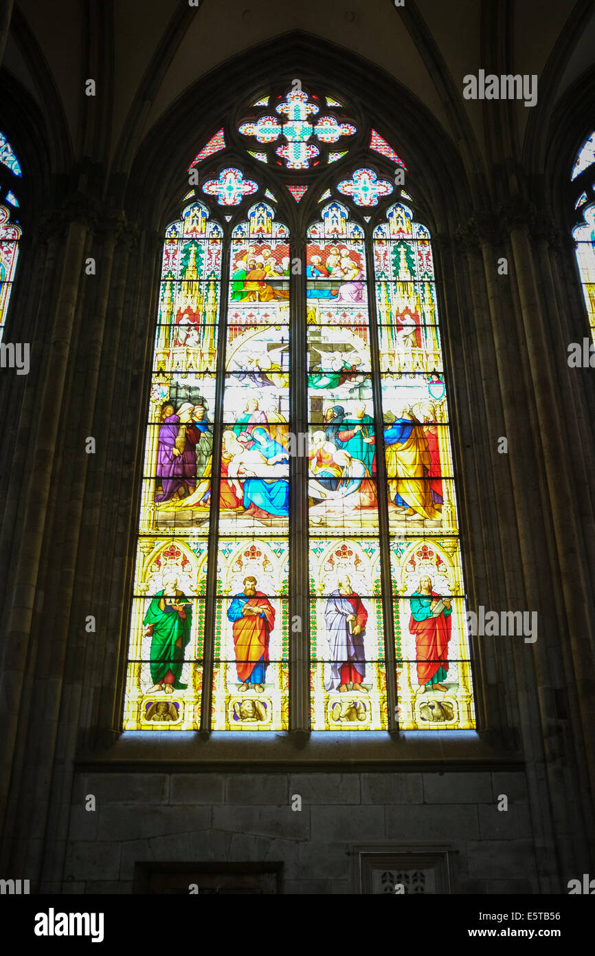 Window inside the Cologne Cathedral, Germany Stock Photo - Alamy