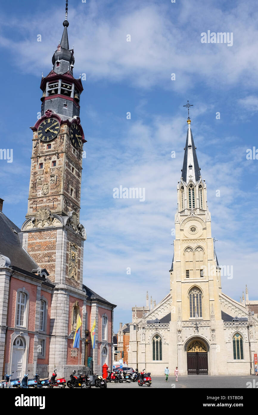 Eighteenth-century Stadhuis (Town Hall) and Lievenvrouwenkerk (Church ...