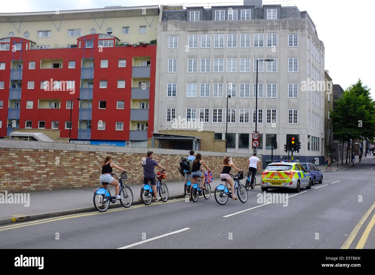 tourist cycle tour on Boris bikes in London Stock Photo - Alamy