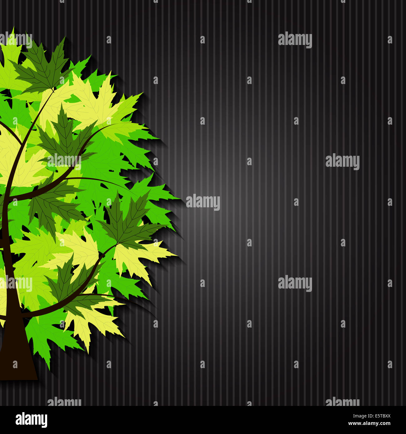 Abstract Vector Spring Tree Illustration Stock Photo - Alamy