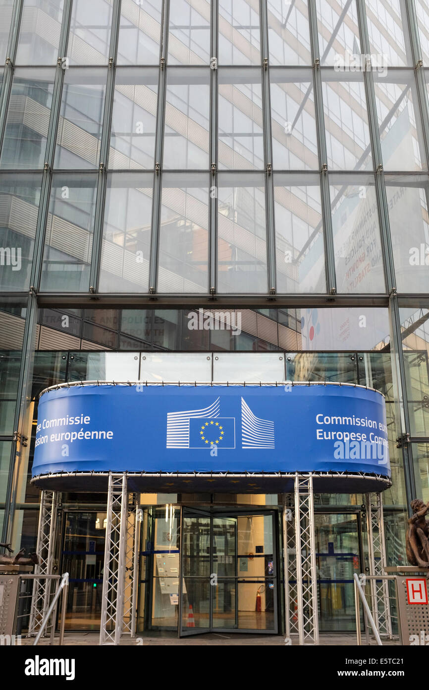 European Commission, Charlemagne building entrance at Rue de la Loi ...