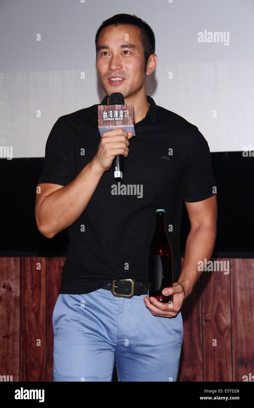 Taipei. 2nd Aug, 2014. Actor Joseph Chang attends commercial event in ...
