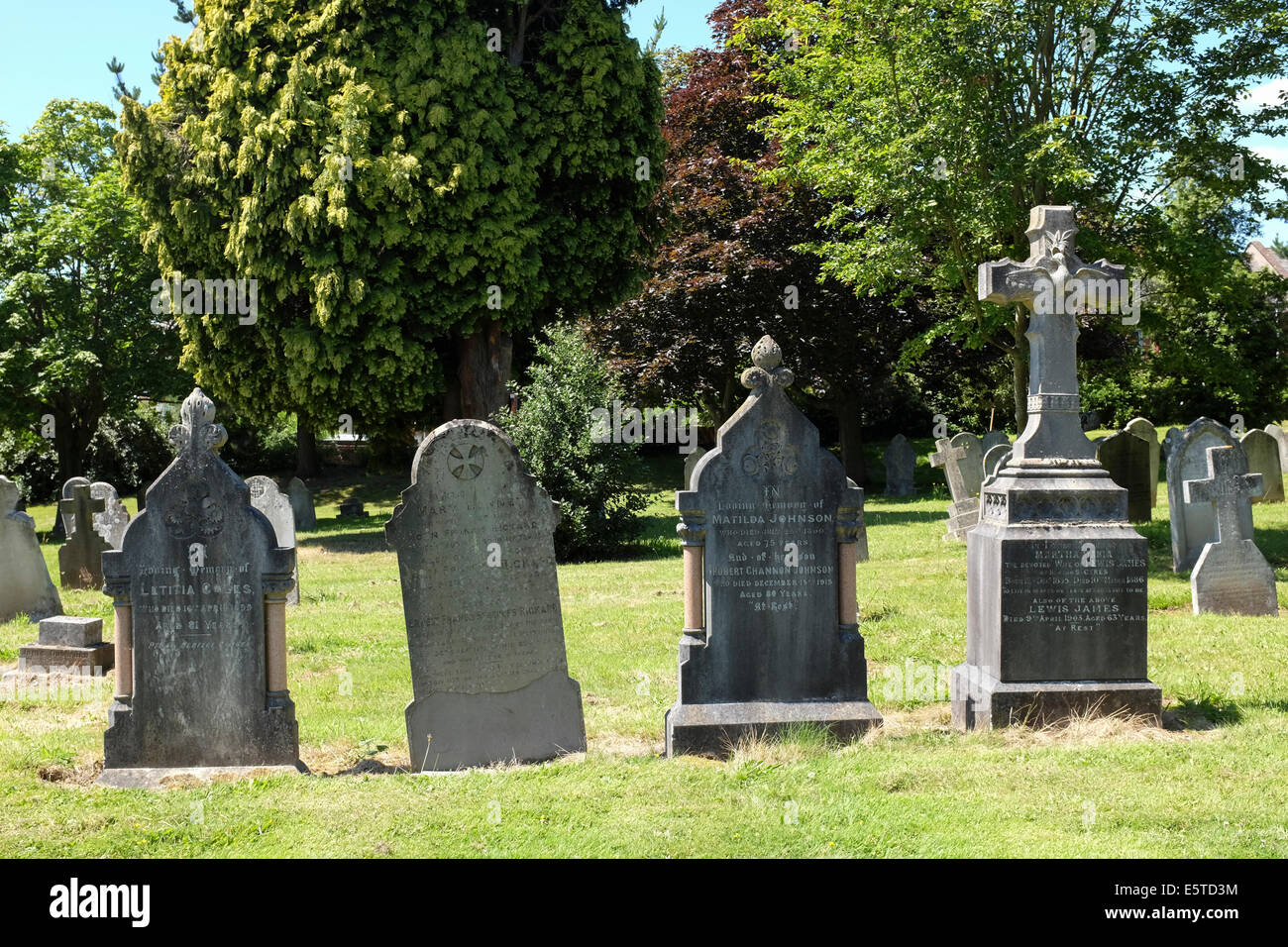 Tombs at Higher Cemetery of Exeter, England, UK Stock Photo - Alamy