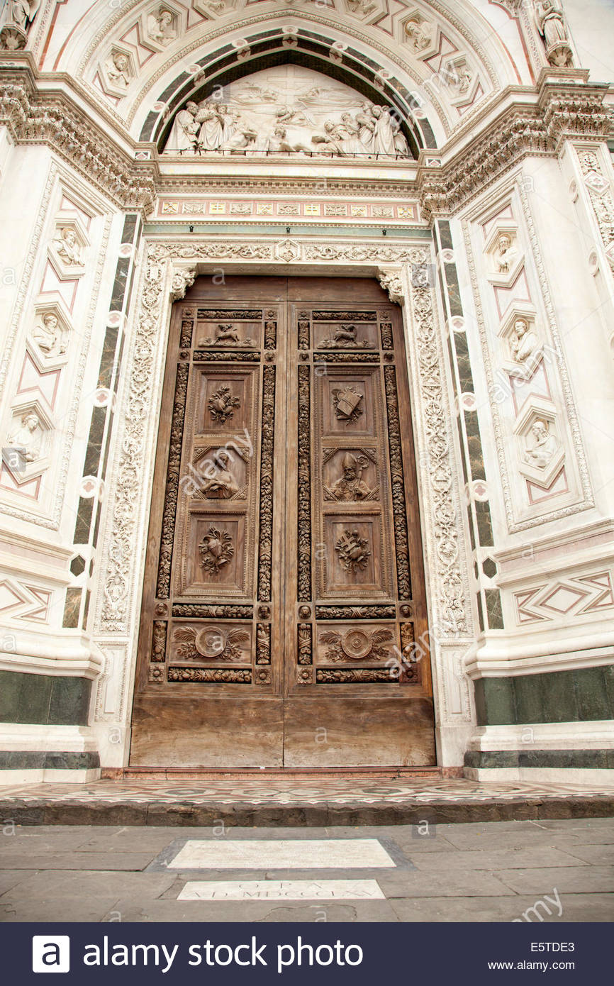 Carved Wooden Door Catholic Church High Resolution Stock Photography ...