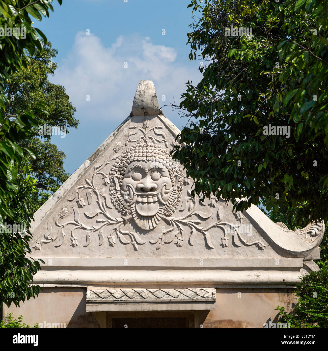 Yogyakarta, Java, Indonesia. Hindu Deity Kala above the Entrance into ...