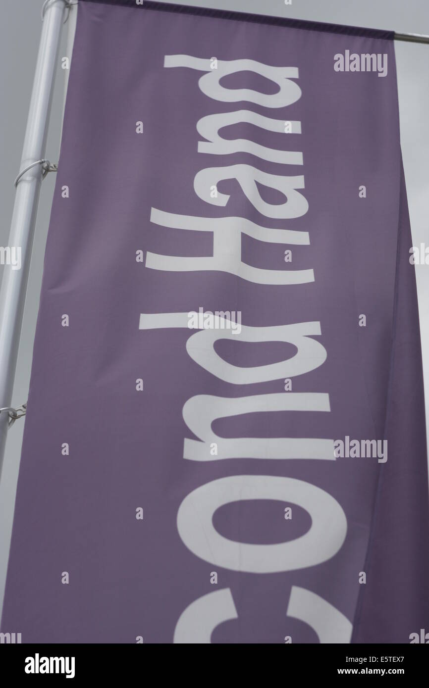 Second hand banner Stock Photo - Alamy