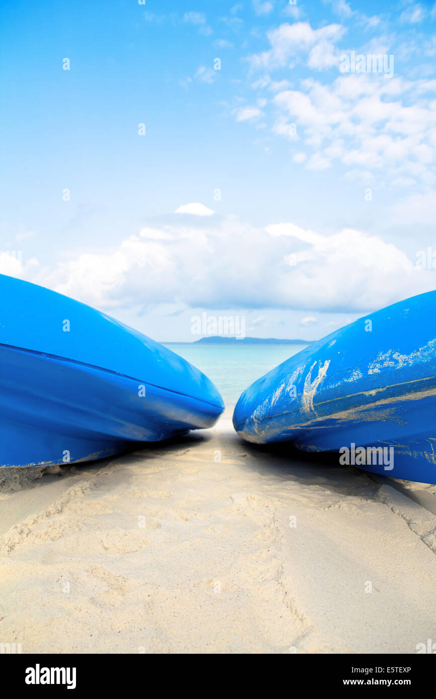 Kayak on Beach Stock Photo - Alamy