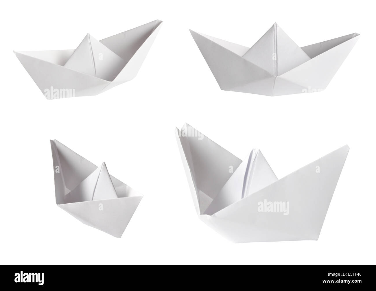 Collection of real photos on four paper ships Stock Photo - Alamy