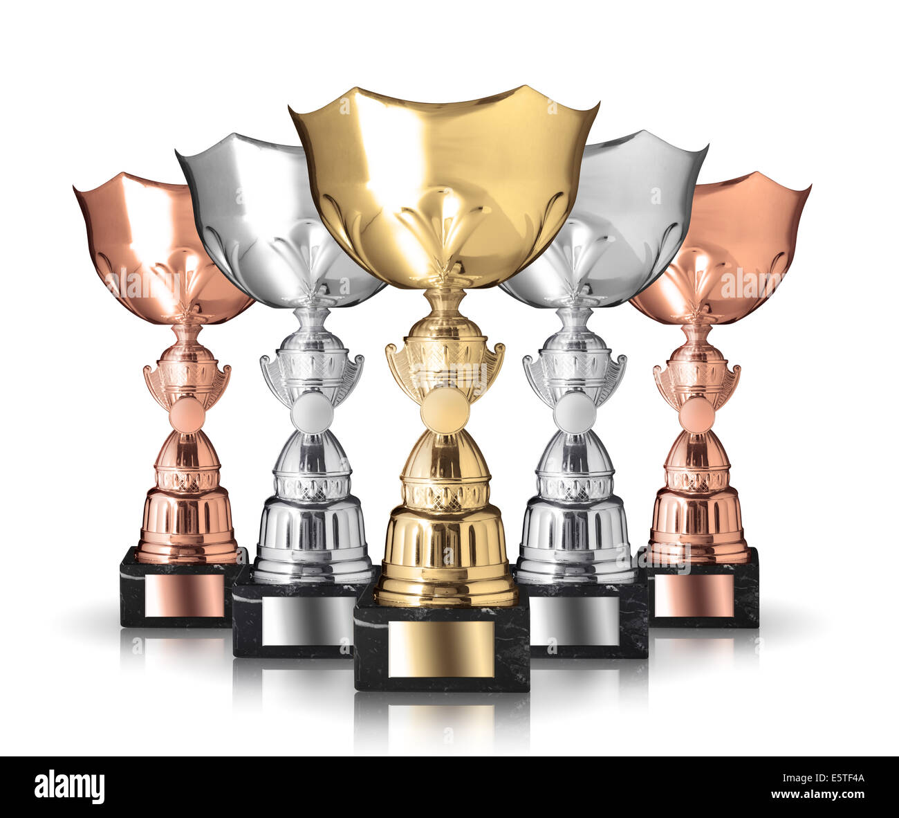 champion trophies isolated on white background Stock Photo - Alamy