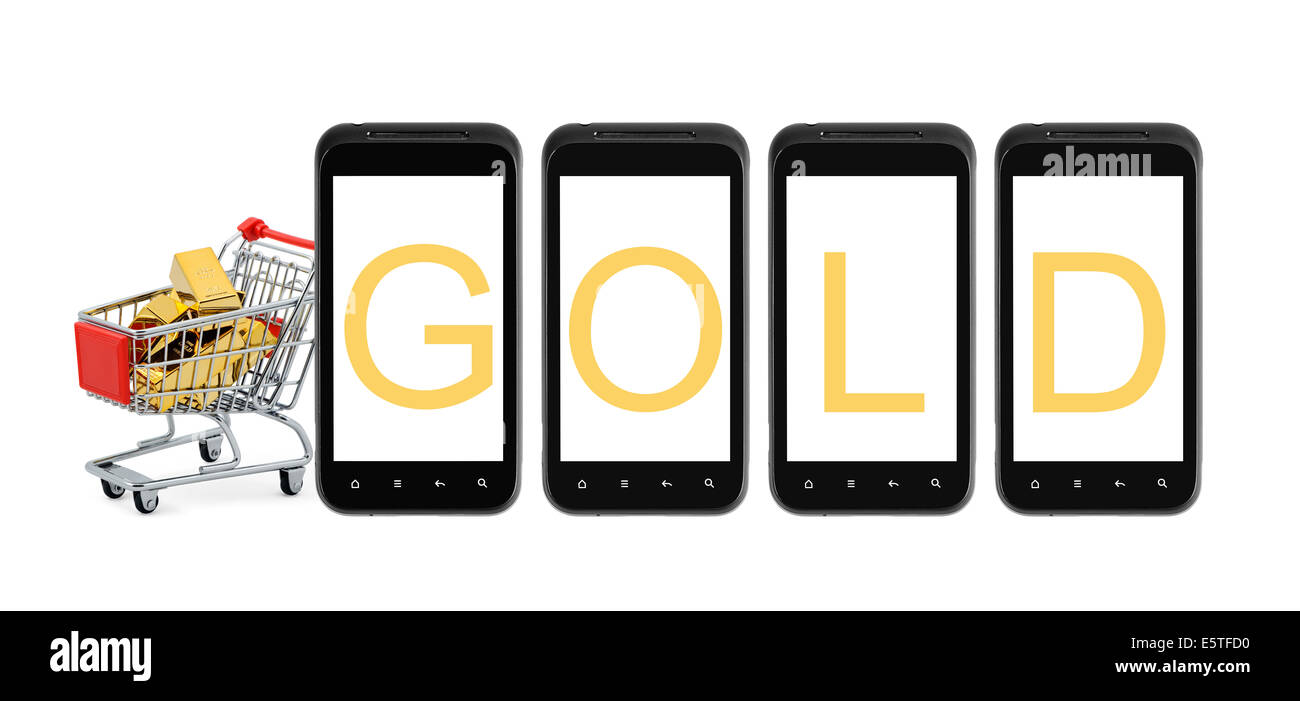 Gold mobile hi-res stock photography and images - Alamy