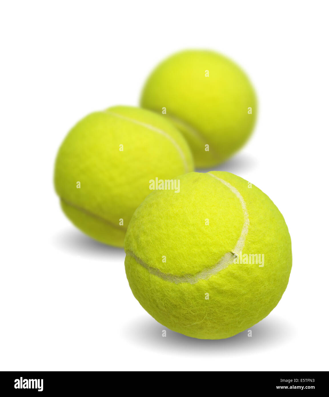 Tennis ball collection isolated on white background Stock Photo - Alamy
