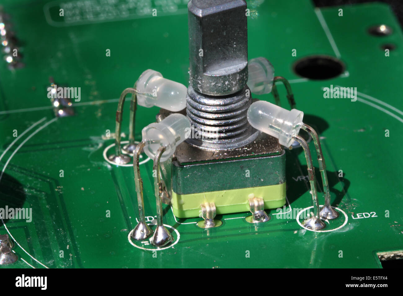 Electronic control knob with LED lights Stock Photo - Alamy