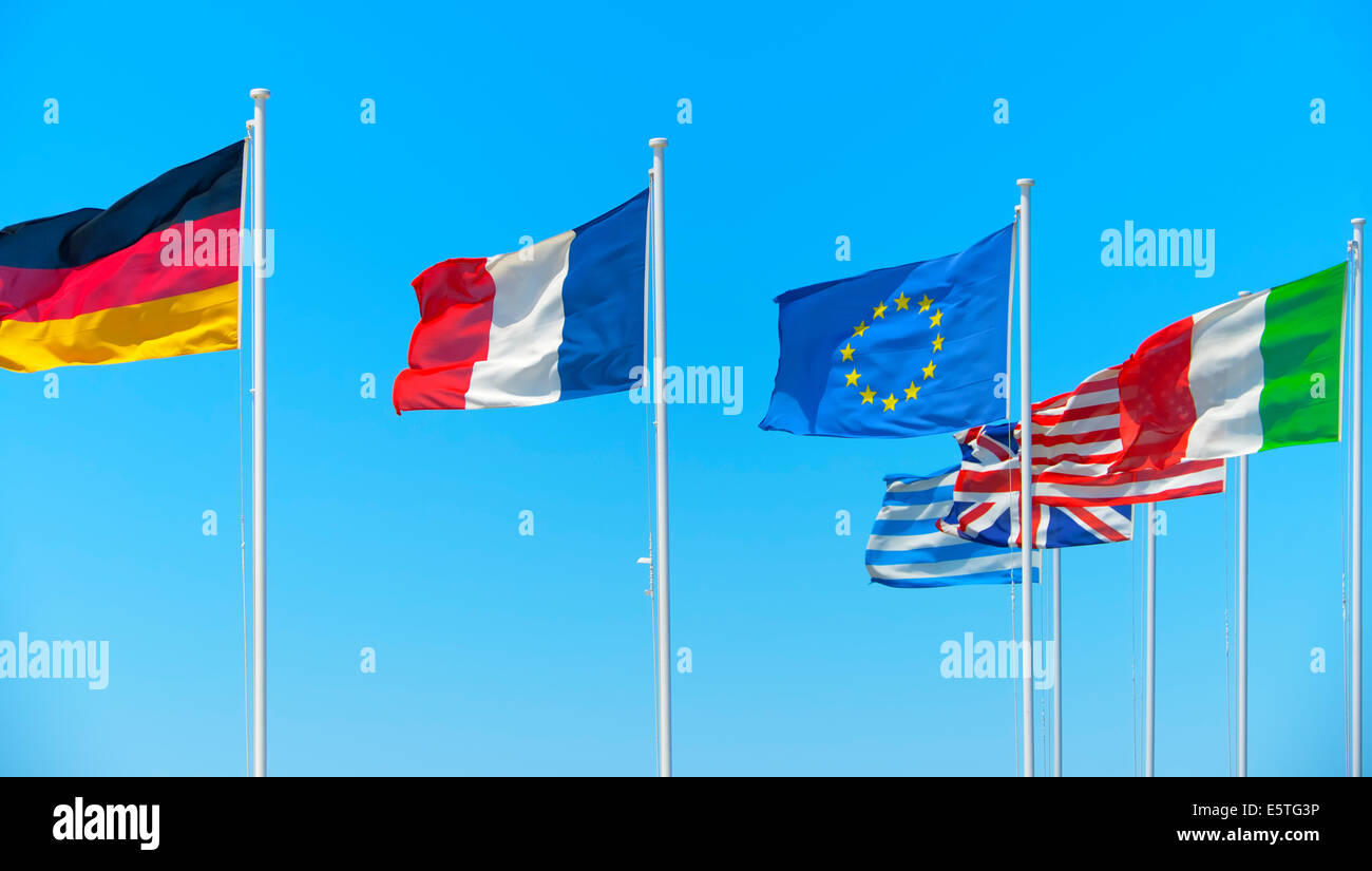 Ue flag waving hi-res stock photography and images - Alamy