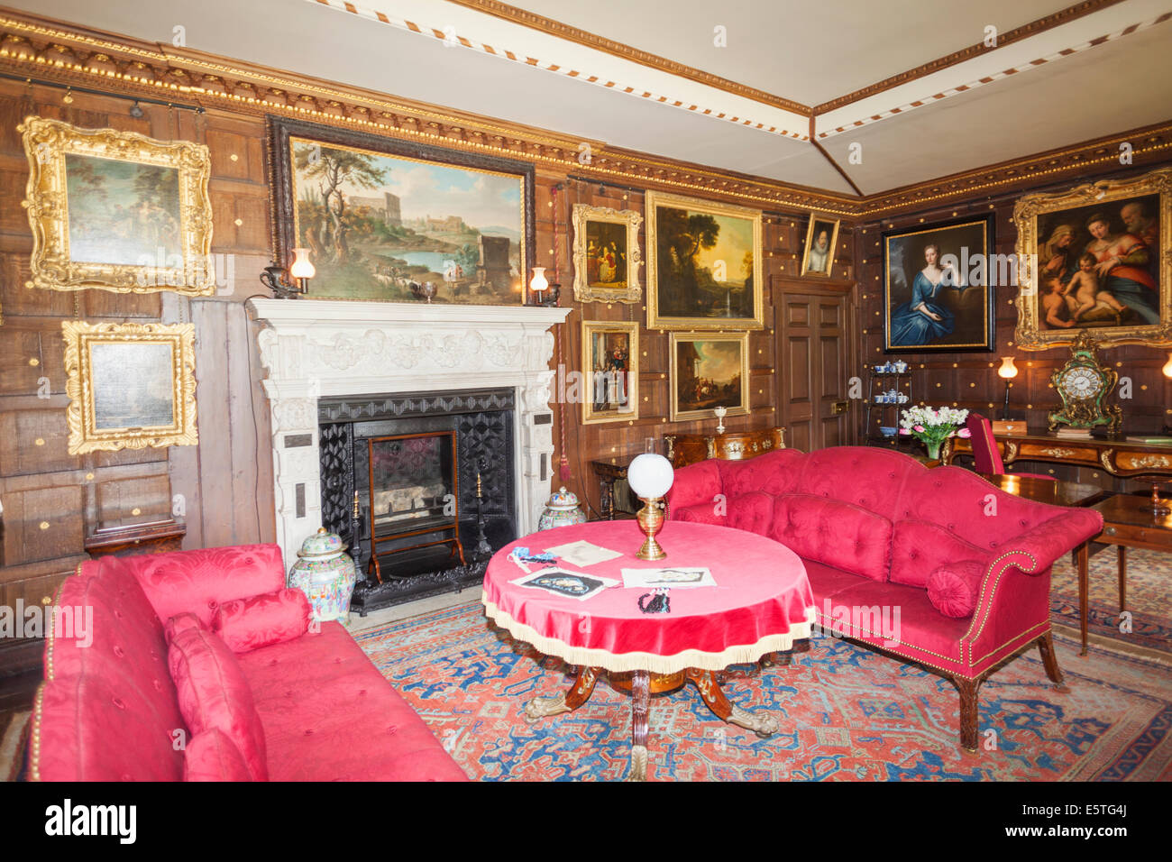 England, Hampshire, Basingstoke, The Vyne Estate, The Living Room Stock ...
