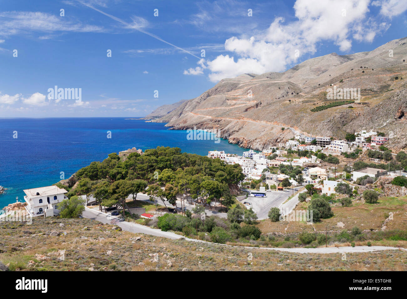 View of Hóra Sfakíon or Sfakia, Crete, Greece Stock Photo - Alamy
