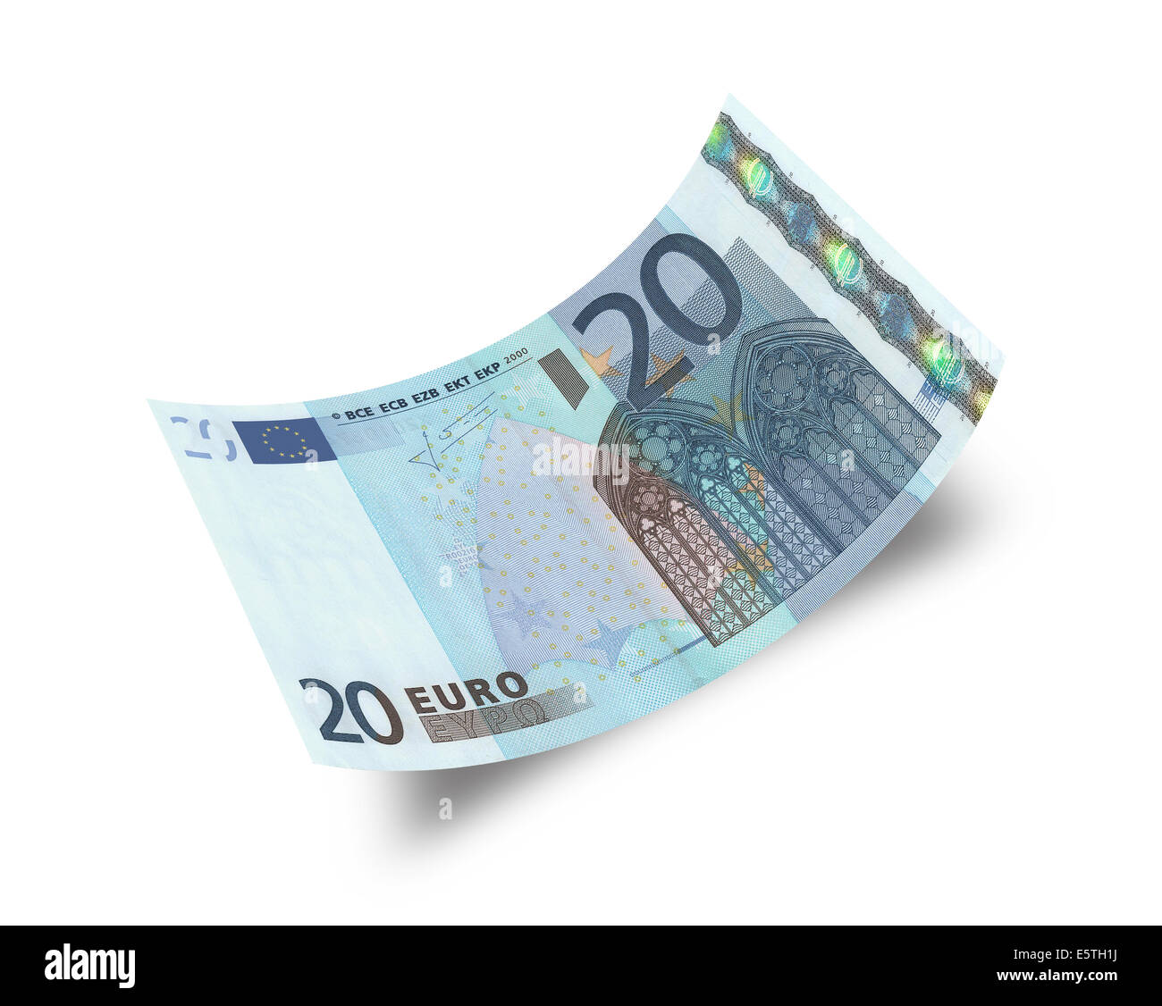twenty euro banknote isolated on white background Stock Photo - Alamy