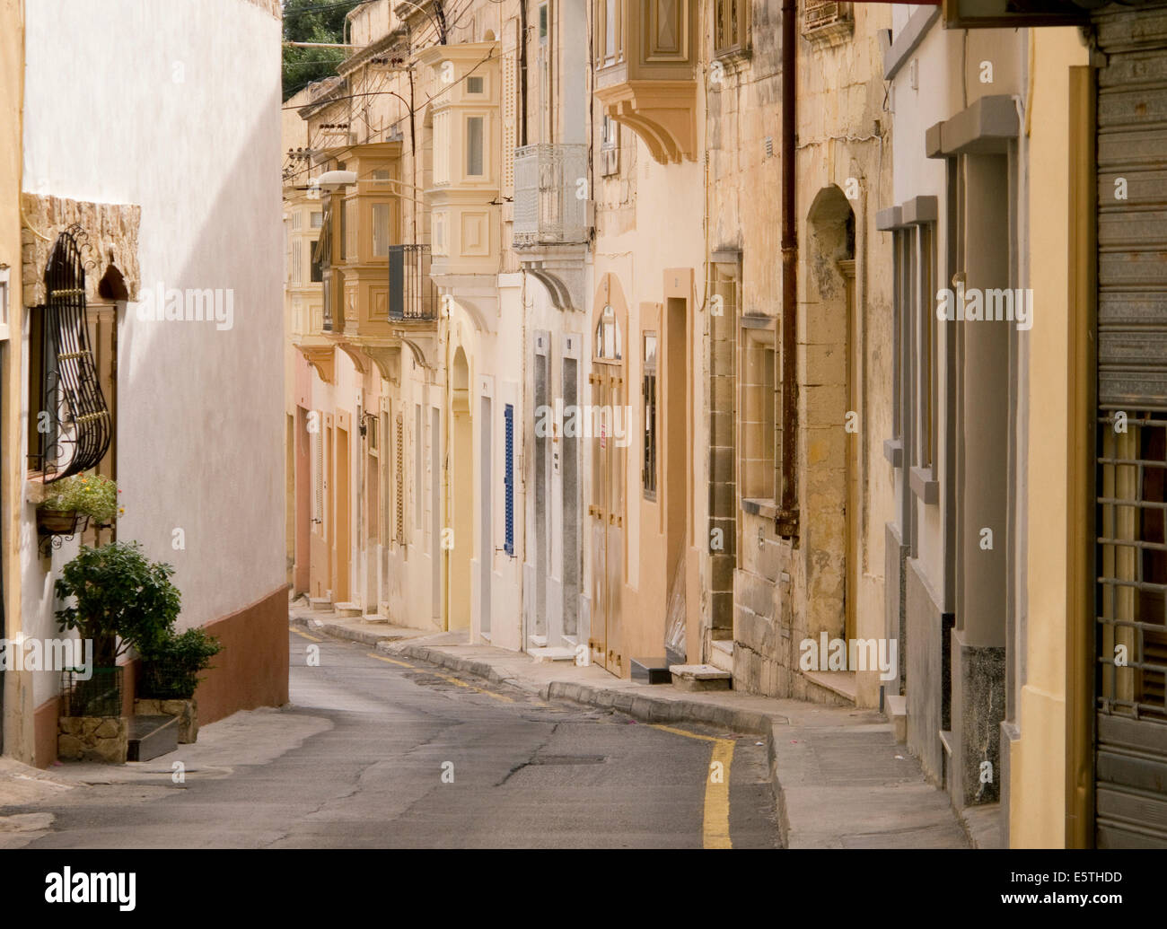 Narrow street, Naxxar, Malta, Europe Stock Photo - Alamy