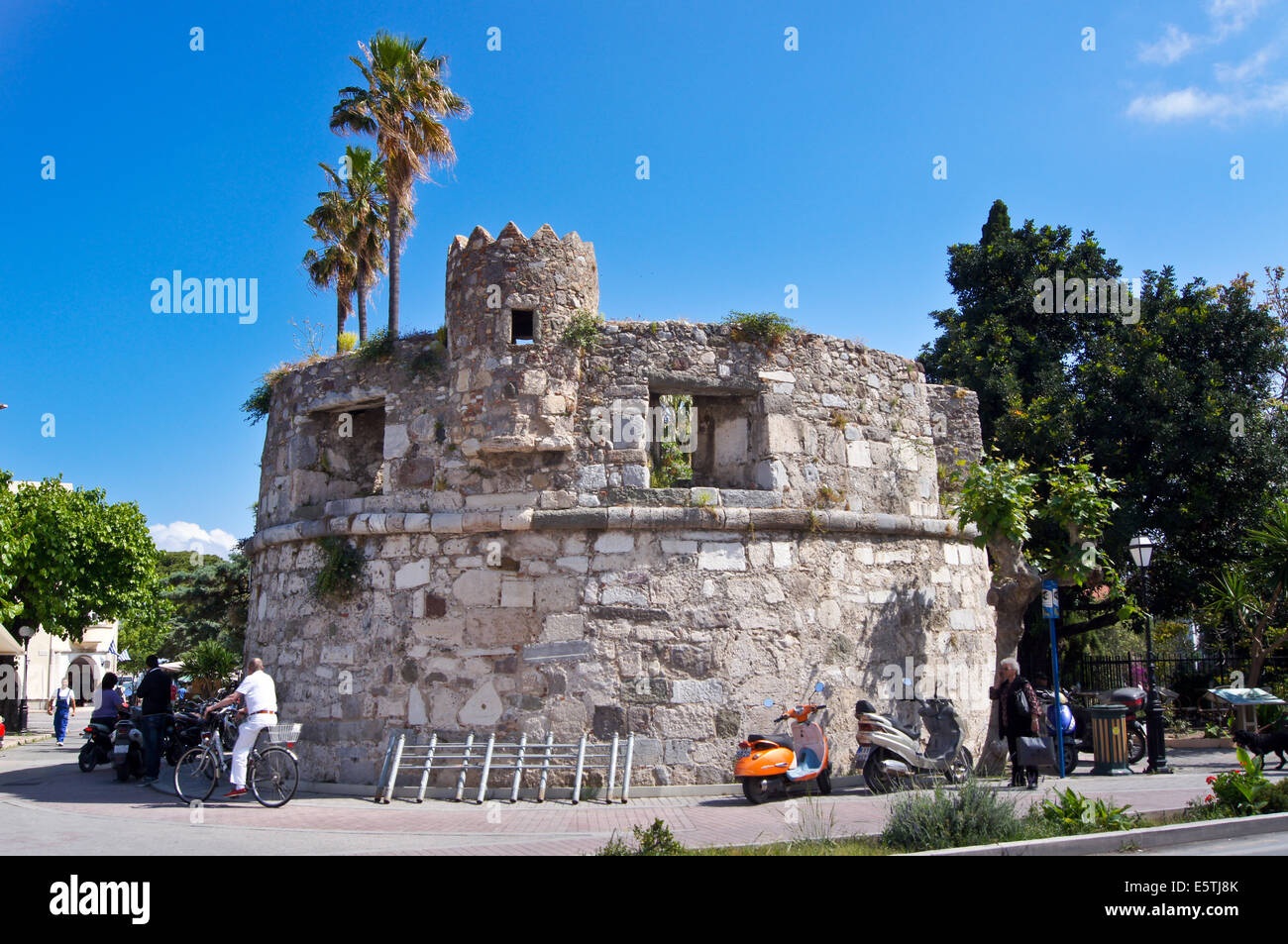 Town walls of the Castle of the Knights of St. John, known as Neratzia ...