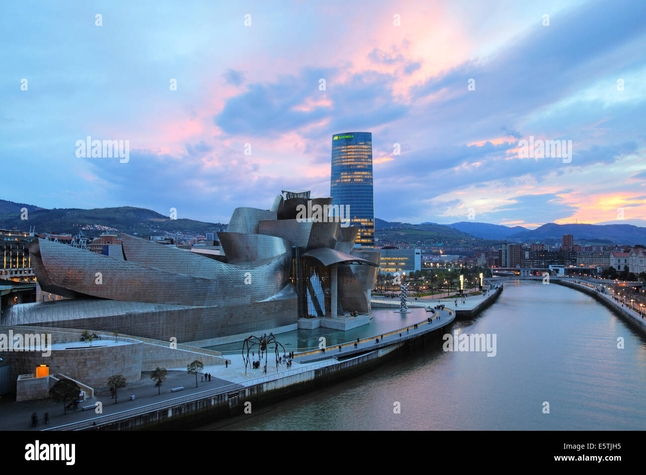 The guggenheim museum bilbao is museum of contemporary art hi-res stock ...
