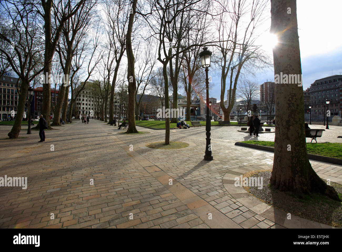 Backlit in a park in Bilbao, Spain Stock Photo - Alamy