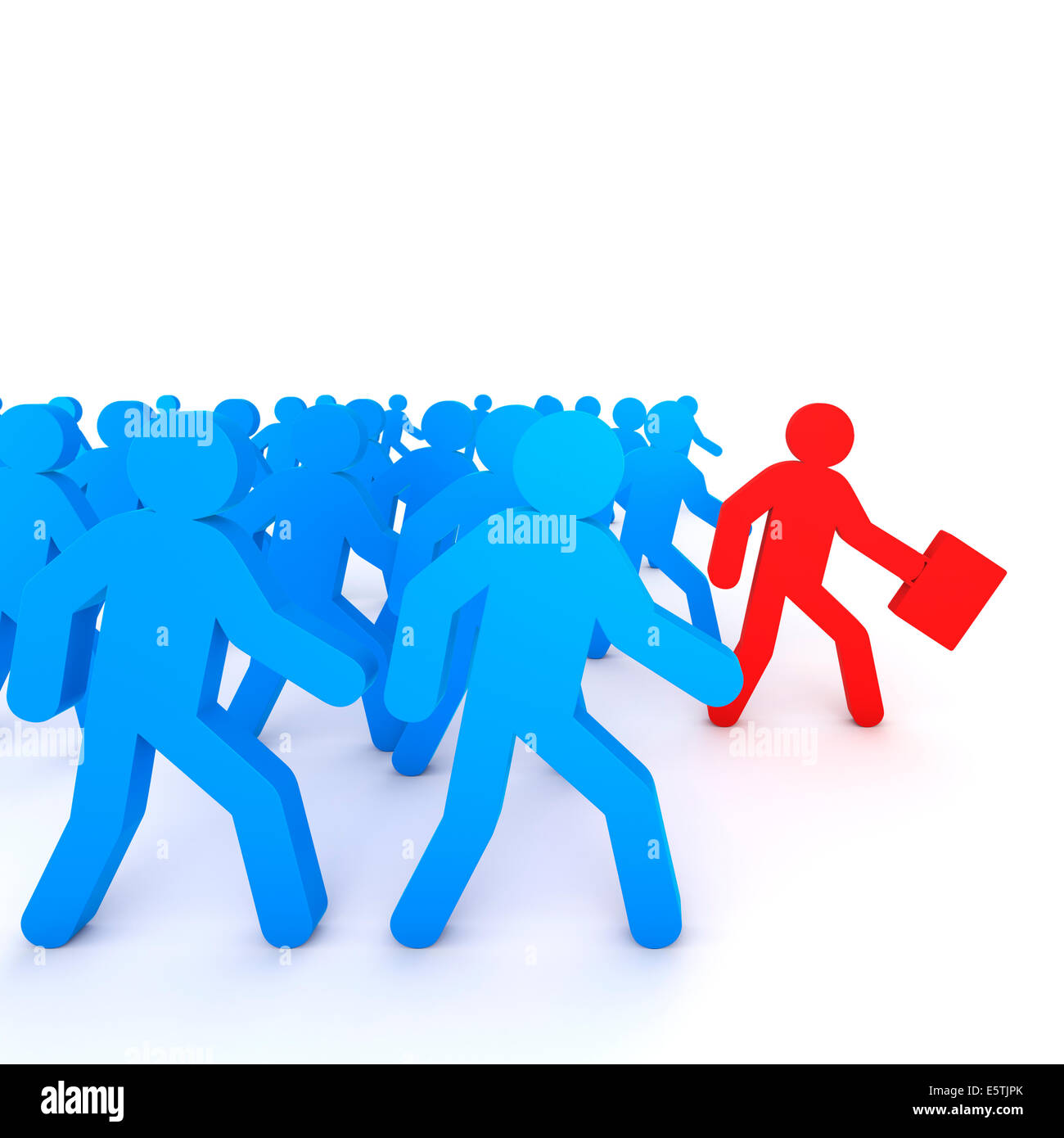 Following the crowd Cut Out Stock Images & Pictures - Alamy