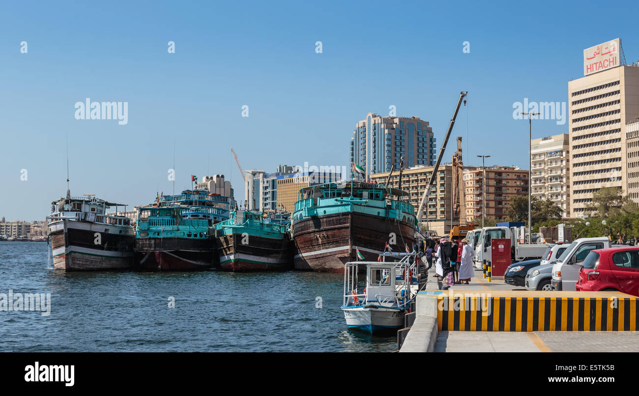 DUBAI, UAE-OCTOBER 30: Ship in Port Saeed on November 30, 2013 in Dubai ...