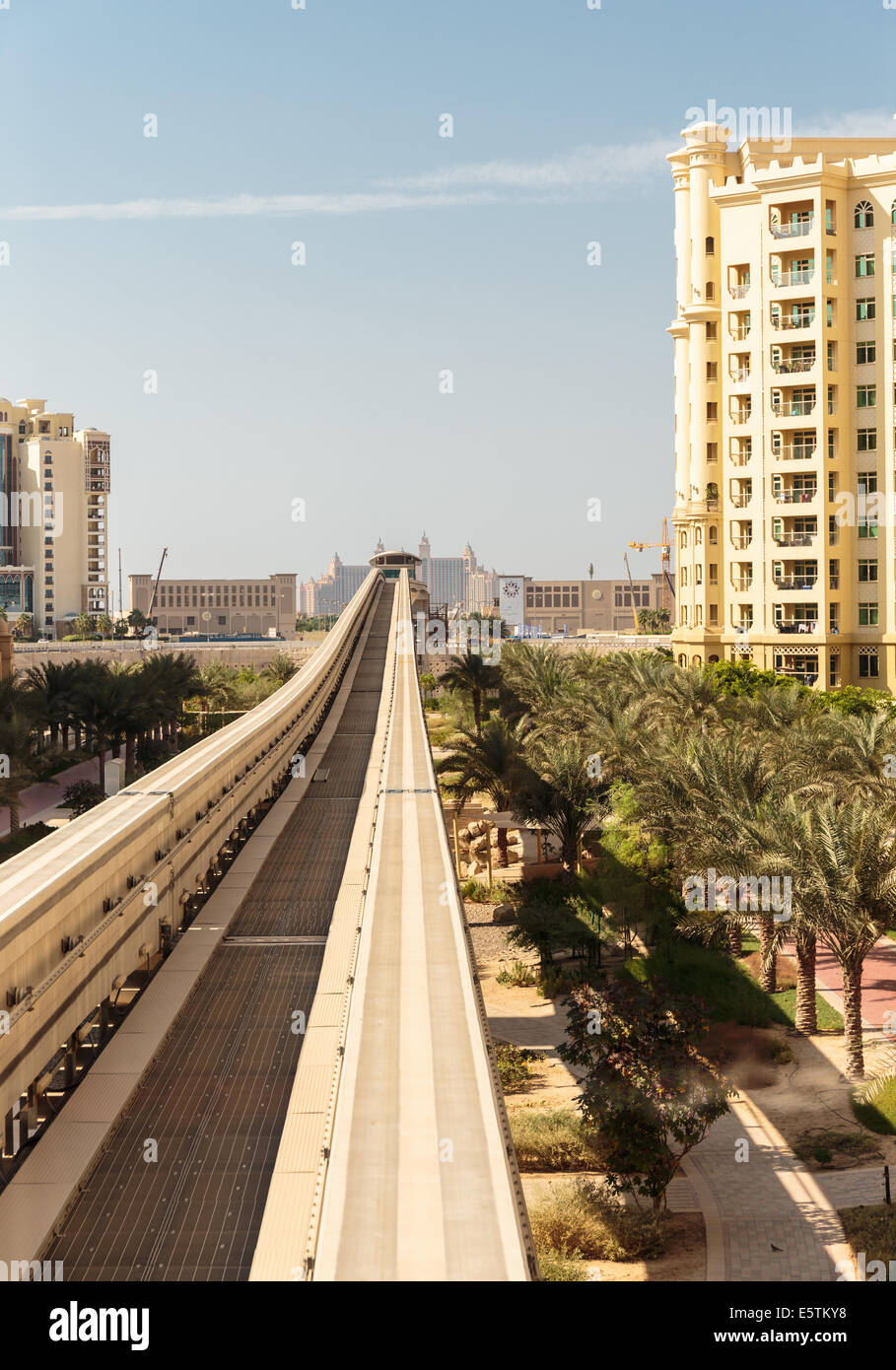 Dubai Palm Jumeirah Monorail Train High Resolution Stock Photography ...