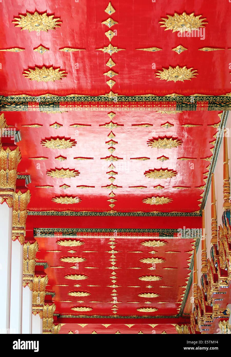 Art pattern of the interior in Thailand temple Stock Photo - Alamy